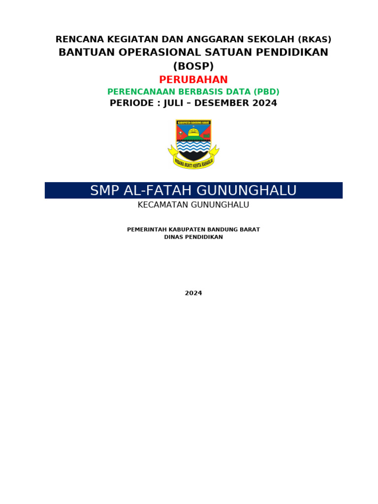 Cover Rkas Perubahan - 2024 | PDF
