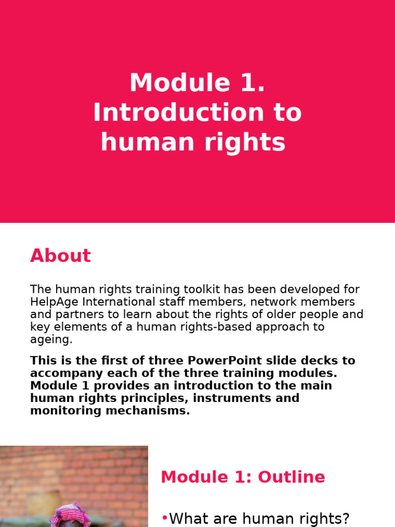 Human Rights Training Toolkit - Module One - Introduction To Human ...