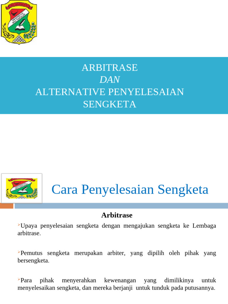 Hukum Arbitrase - Pertemuan 2 ++++-3 | PDF