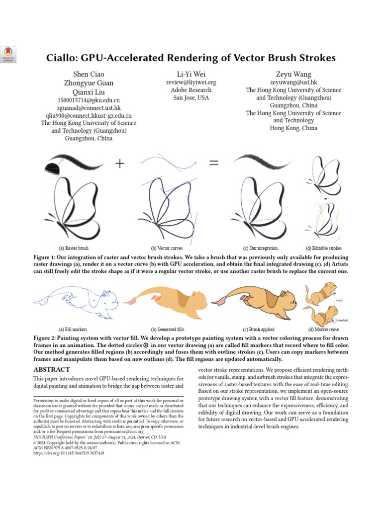 Ciallo - GPU-Accelerated Rendering of Vector Brush Strokes | PDF