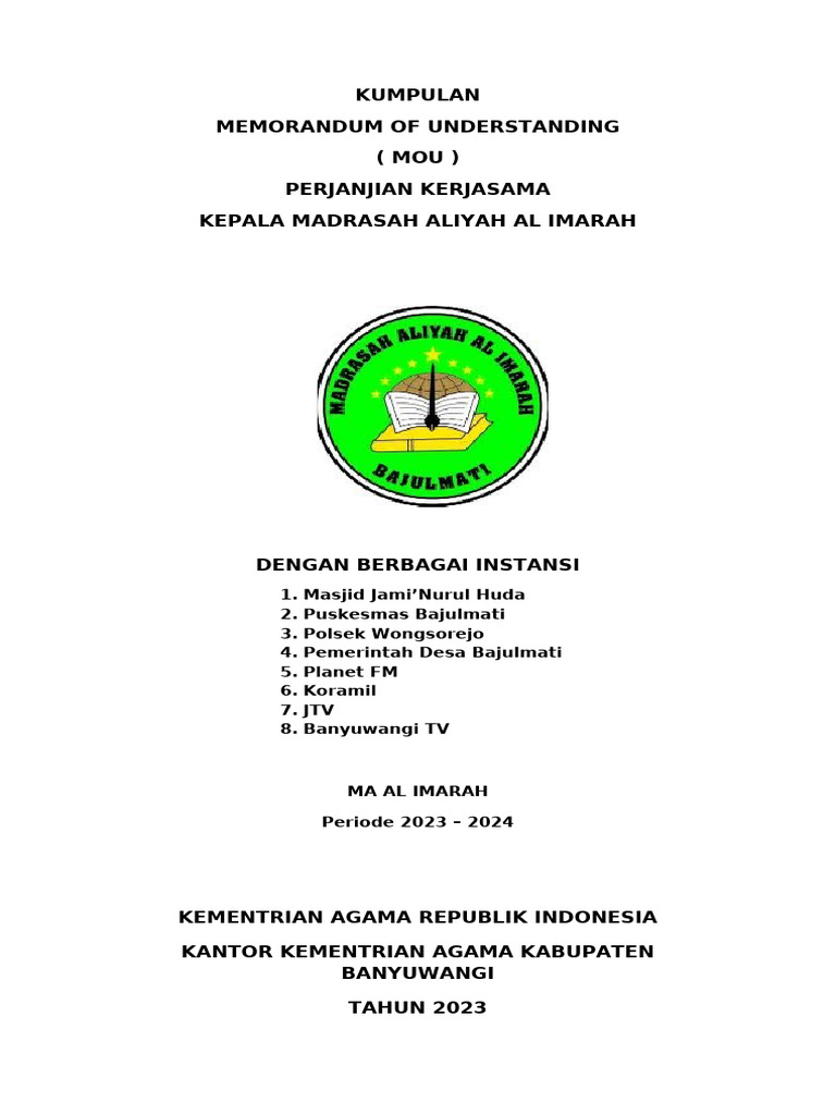 COVER MOU | PDF