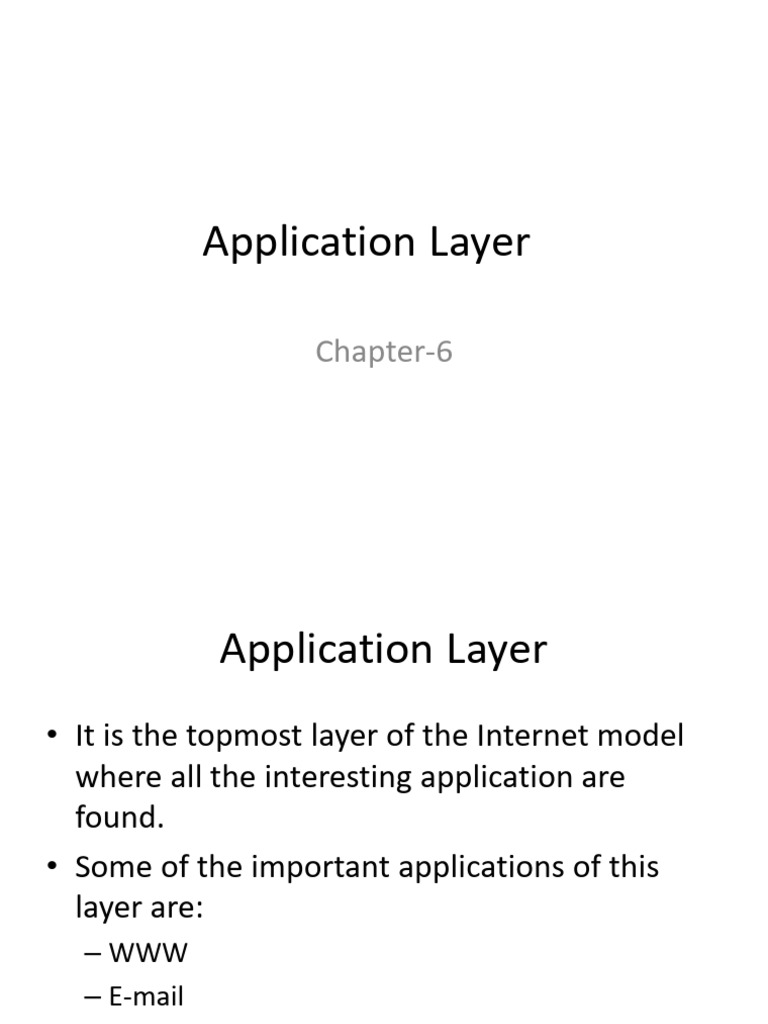 Chapter 6_Application Layer | PDF