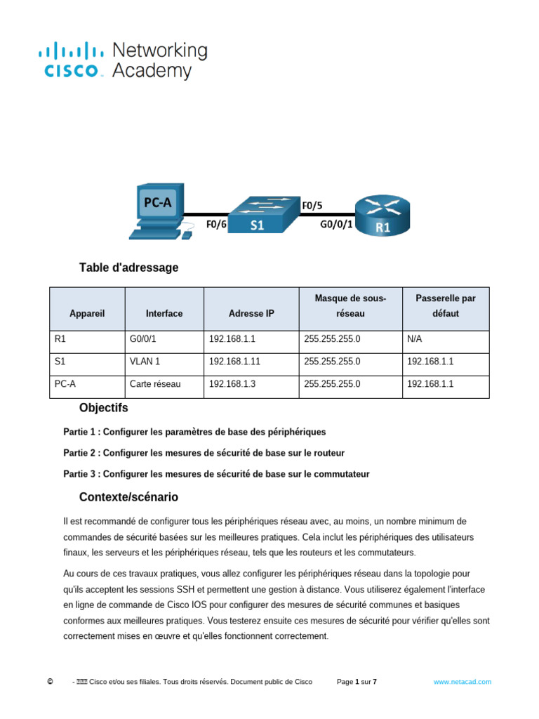 16.5.2 Lab - Secure Network Devices | PDF