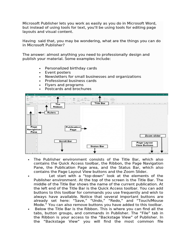 All About MS Publisher | PDF