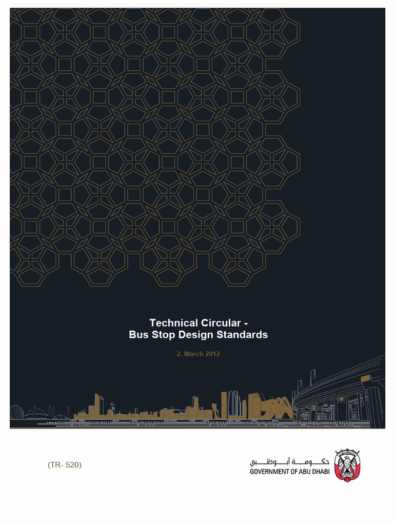 Technical Circular - Bus Stop Design Standard Drawings TR-520 | PDF