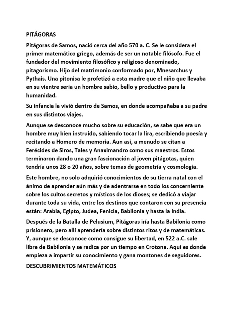 PITÁGORAS | PDF