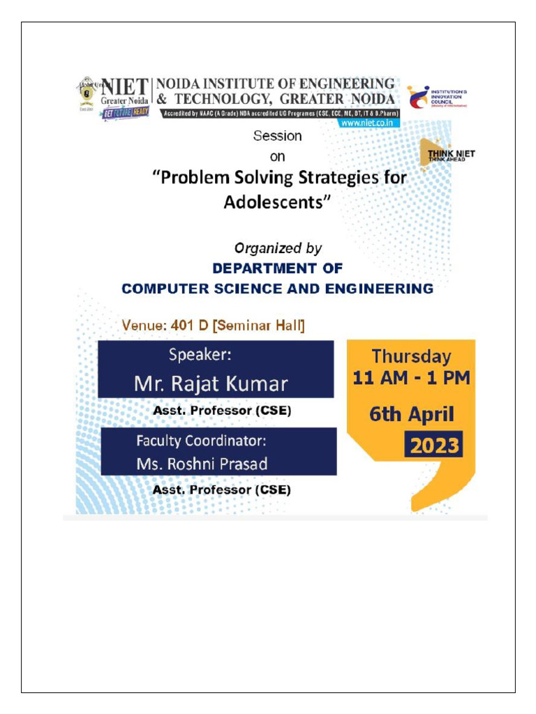 Problem Solving Strategies For Adolescents | PDF