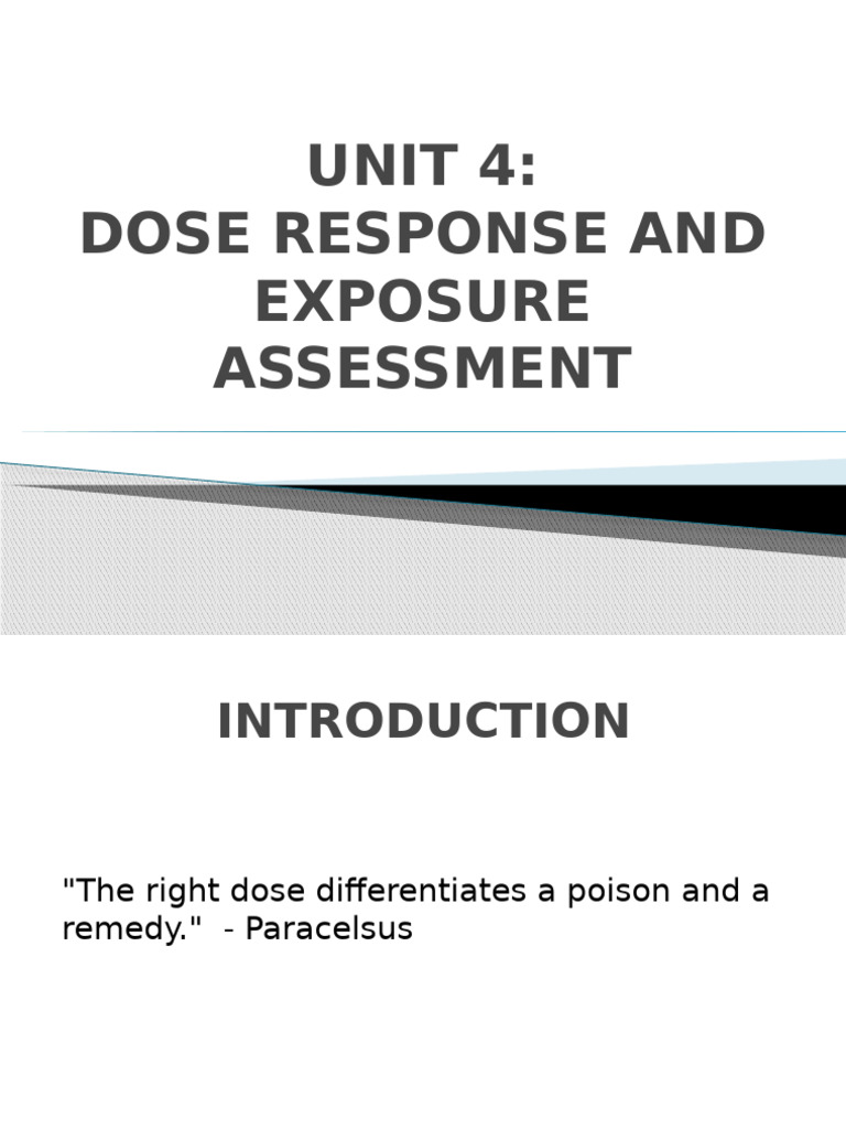 Dose Response Assessment | PDF