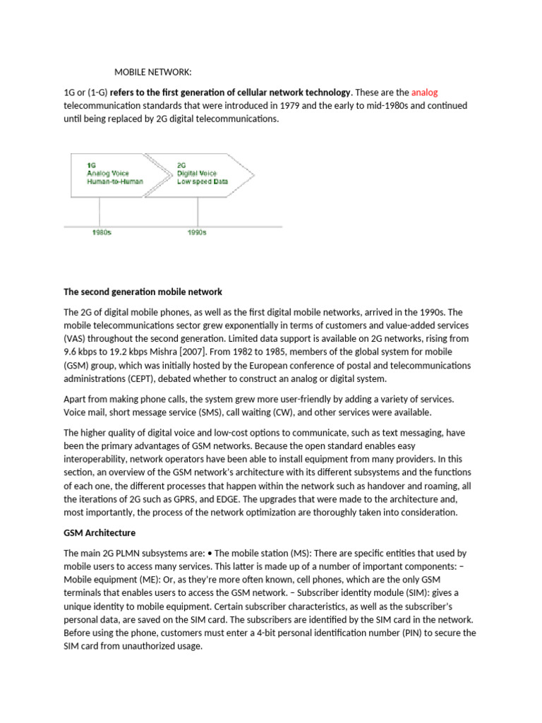 Mobile Network Pdf Computer Networking Technology Engineering