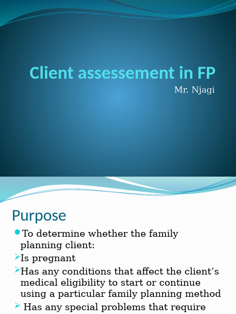 7.client Assessment in FP | PDF