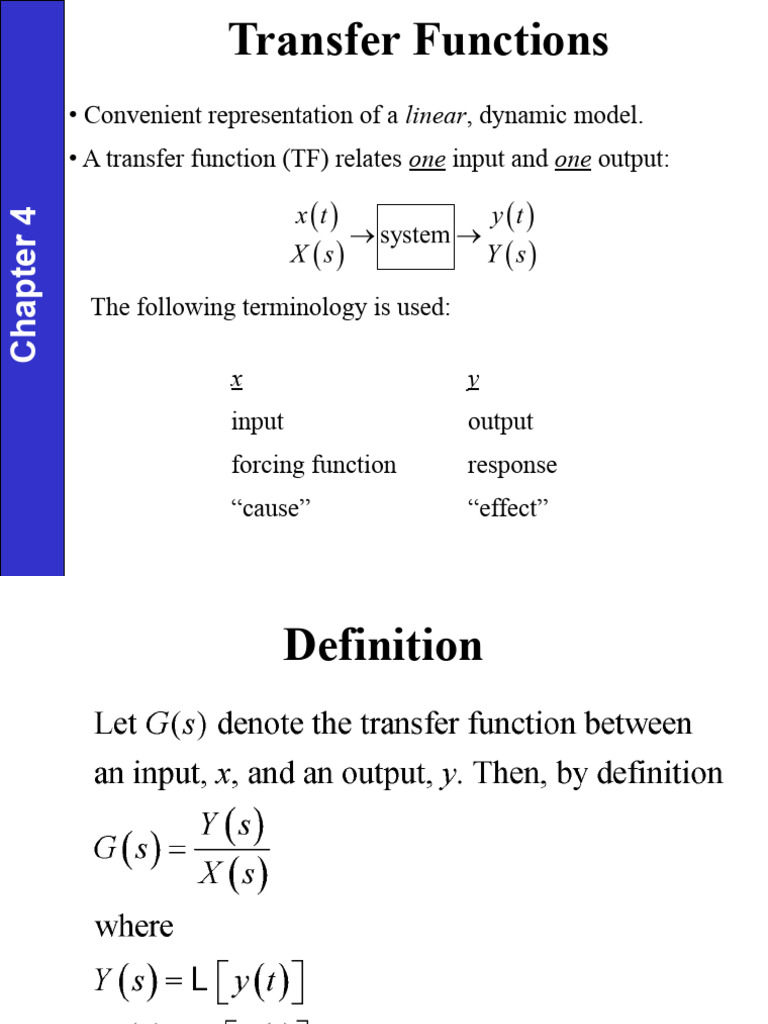Chapter 4 Transfer Function | PDF