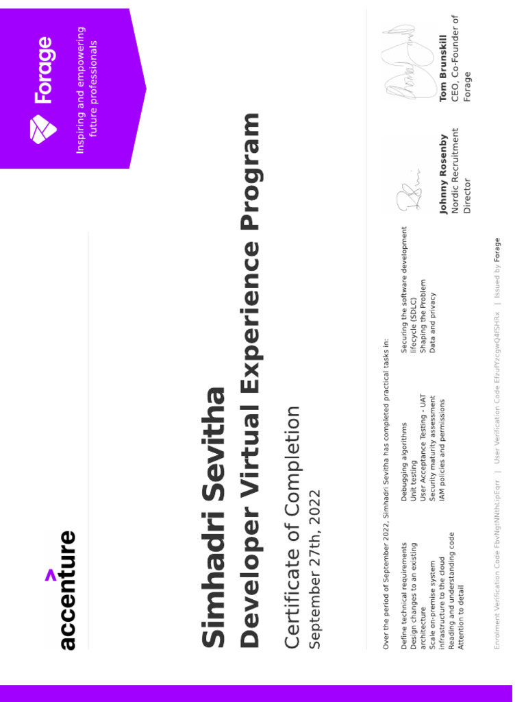 Accenture_certificate-Developer Virtual Experience Program | PDF