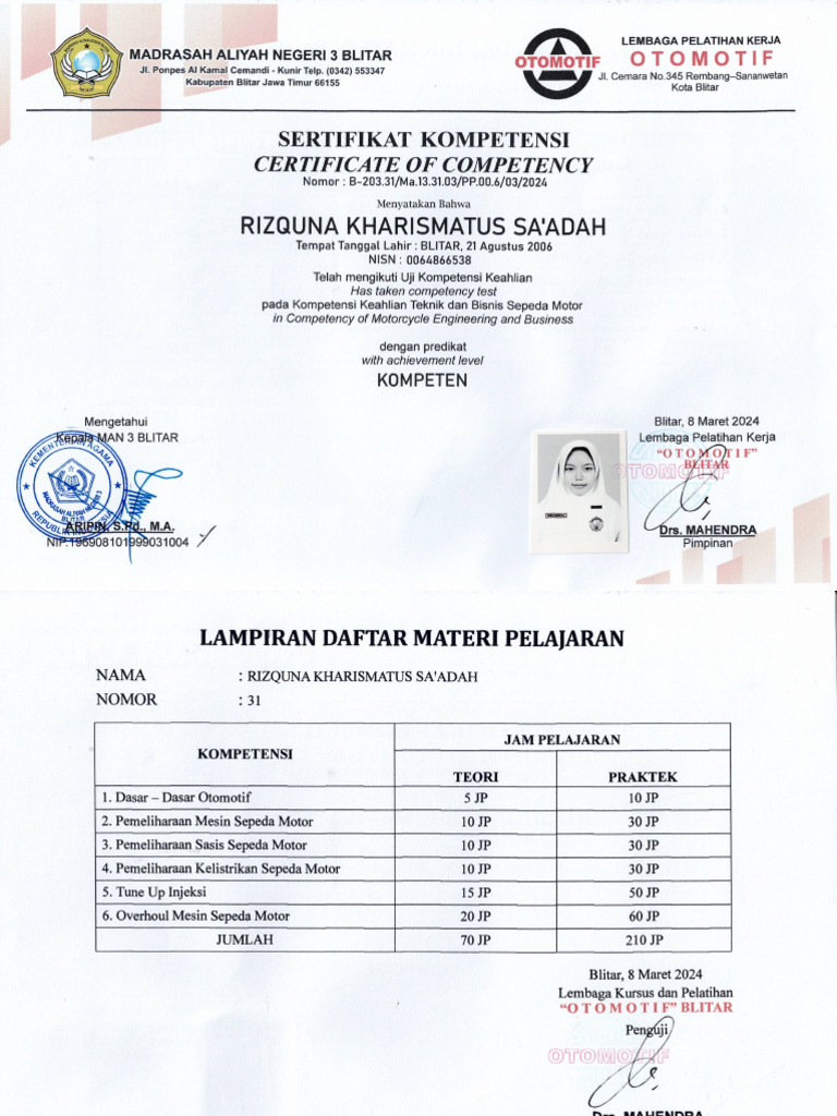 Rizuna Kharimatus S | PDF