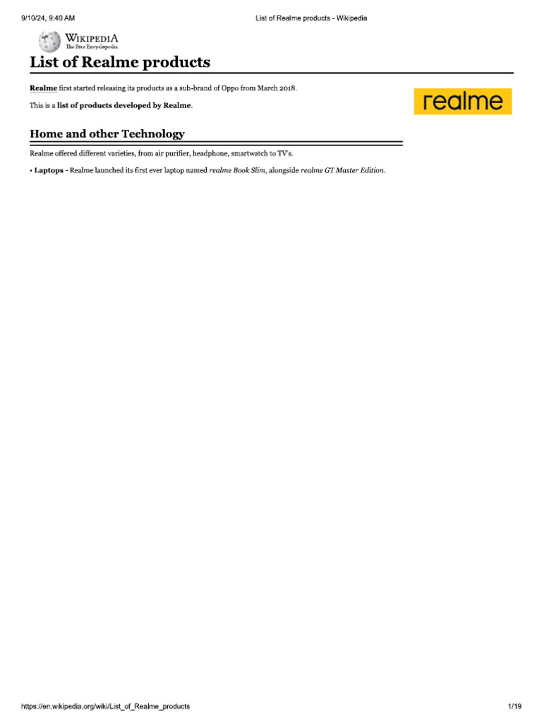 Realme Phone History | PDF