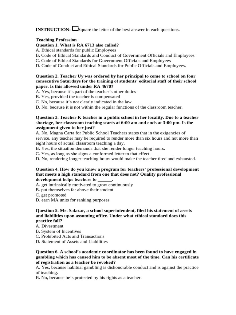 Reviewer With Answers 3 | PDF | Educational Assessment | Curriculum