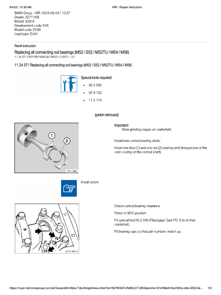 Connecting Rods Installation | PDF