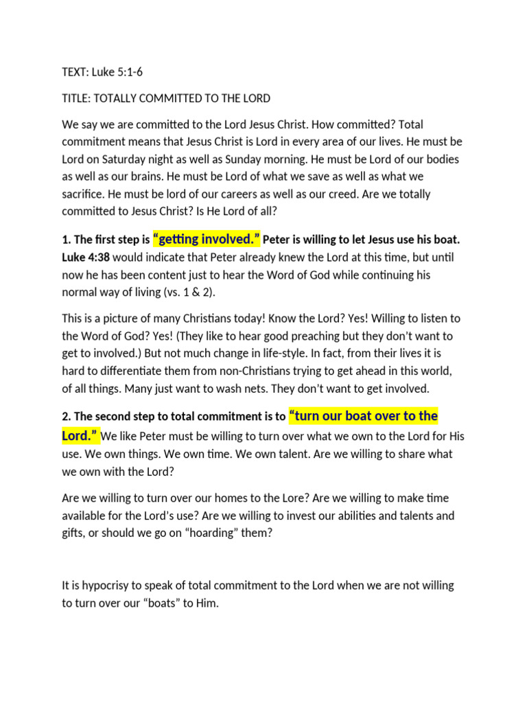 Totally Committed - (Faith) | PDF