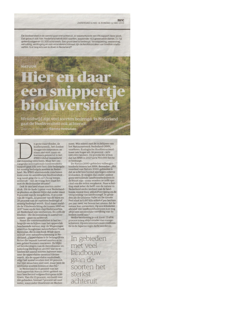 NRC Za 11 Mei Biodiversiteit | PDF