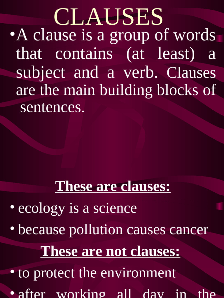 CLAUSE Sentence | PDF