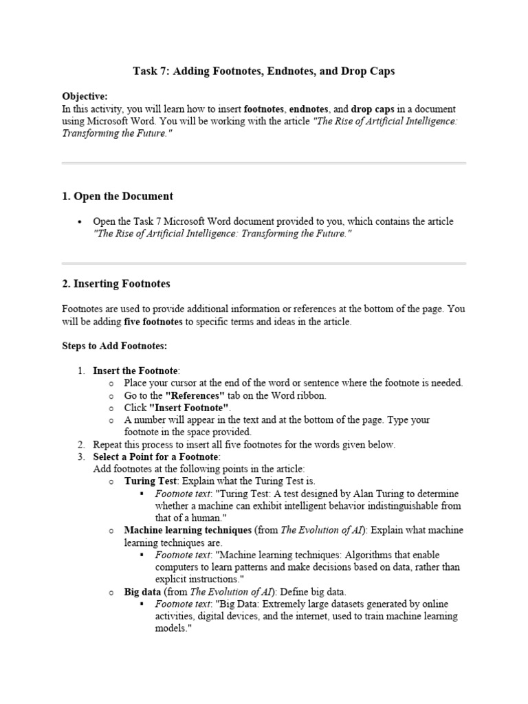 Task 7 Instructions | PDF