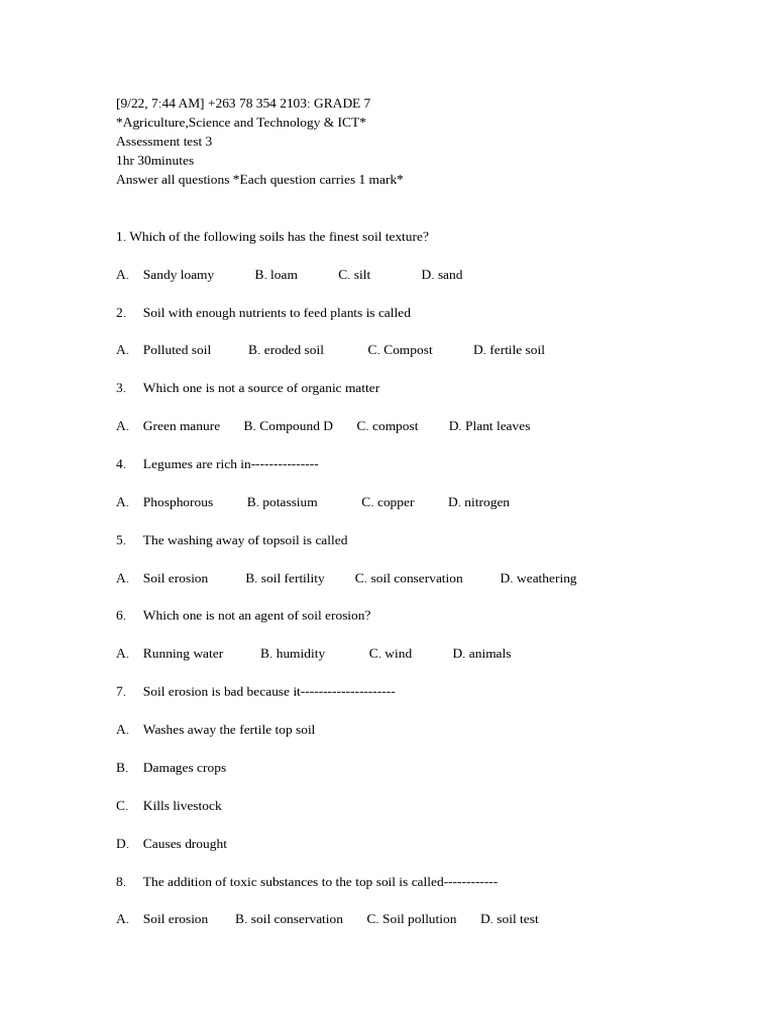 Bank Tests for Grade 7 | PDF