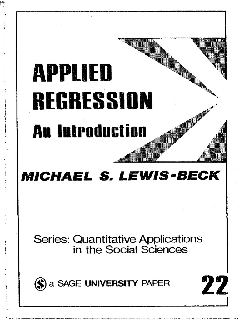 Applied Regression Lewis-Beck and M. Lewis-Beck | PDF Applied Regression Lewis-Beck and M. Lewis-Beck | PDF