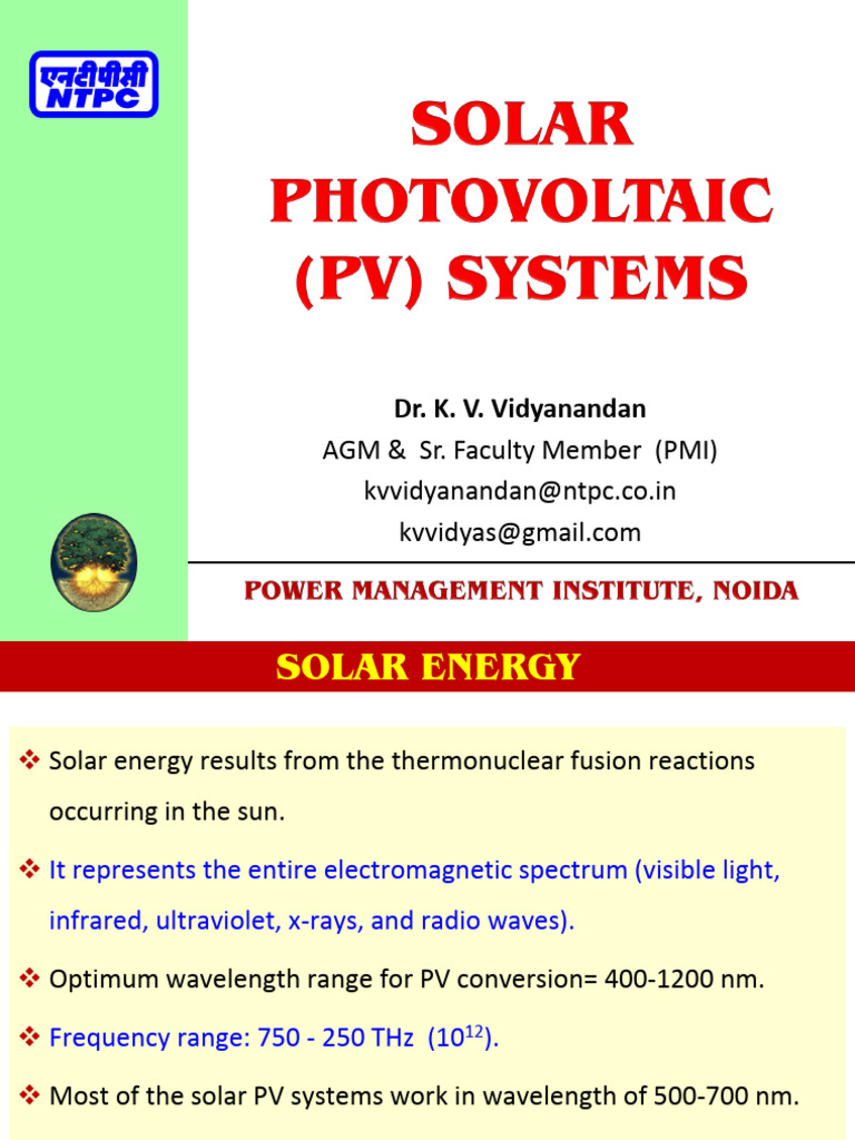 Solar PV - Basics | PDF