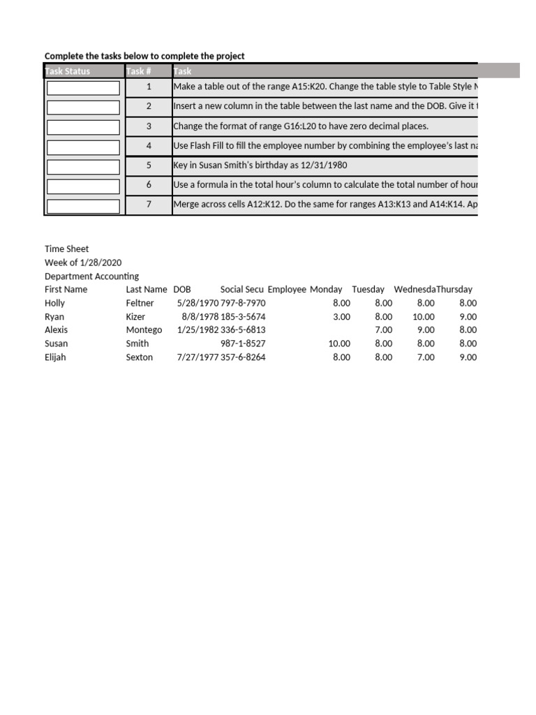 Excel Certification Project | PDF