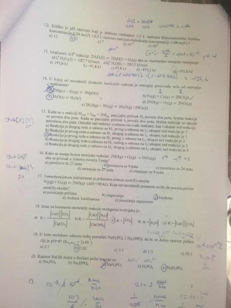 Kolokvijumi Organska I Neorganska Hemija | PDF