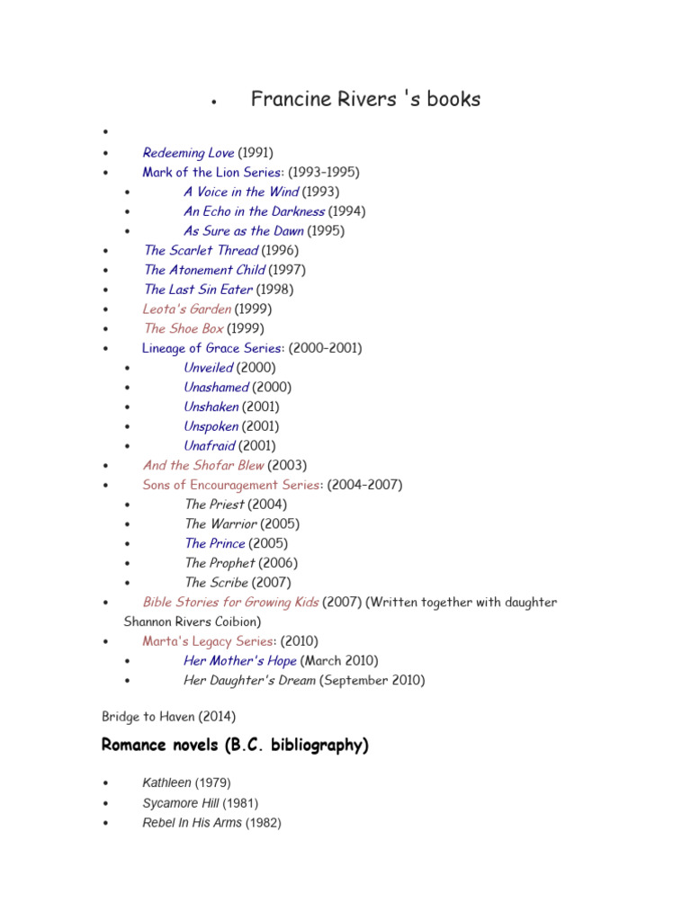 Francine Rivers | PDF