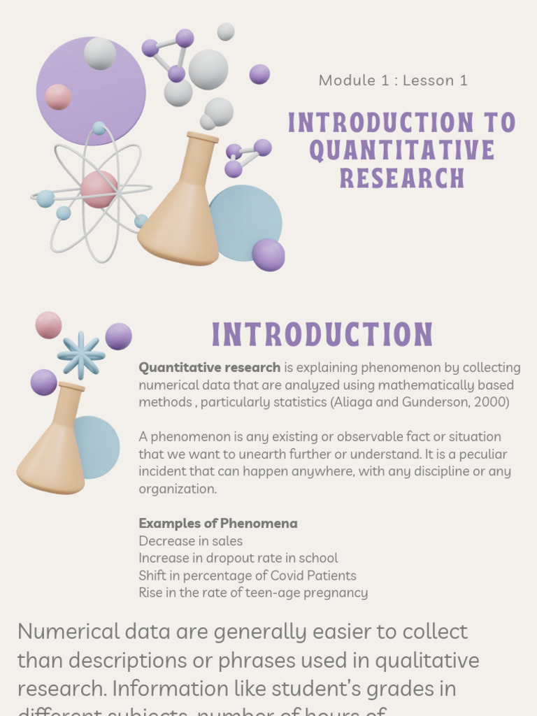 Lesson 1 Nature of Quantitative Research | PDF