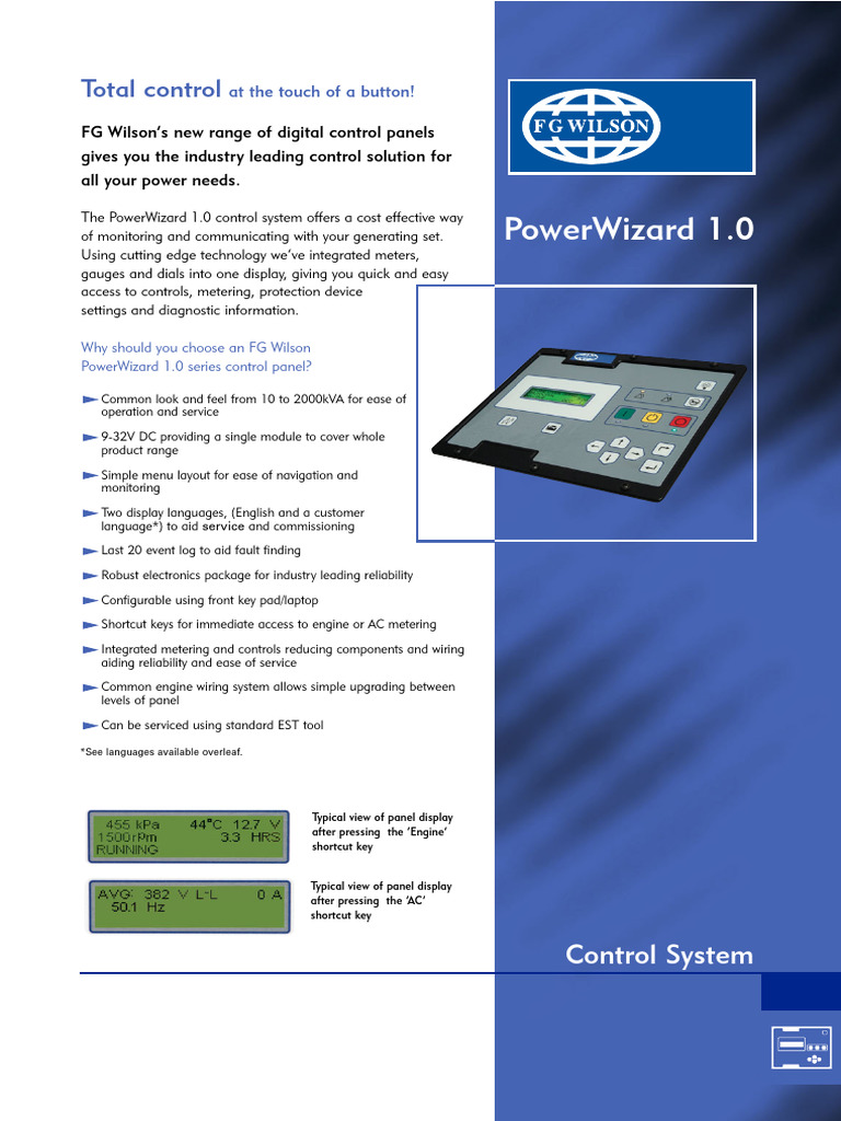 FG Wilson PowerWizard 1.0 | PDF