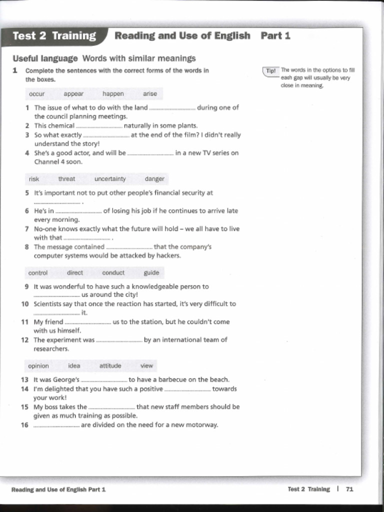 Test 2. Reading, Use of English, Writing, Listening | PDF