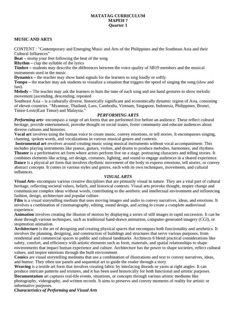 Quarter 1 Grade 7 Notes | PDF