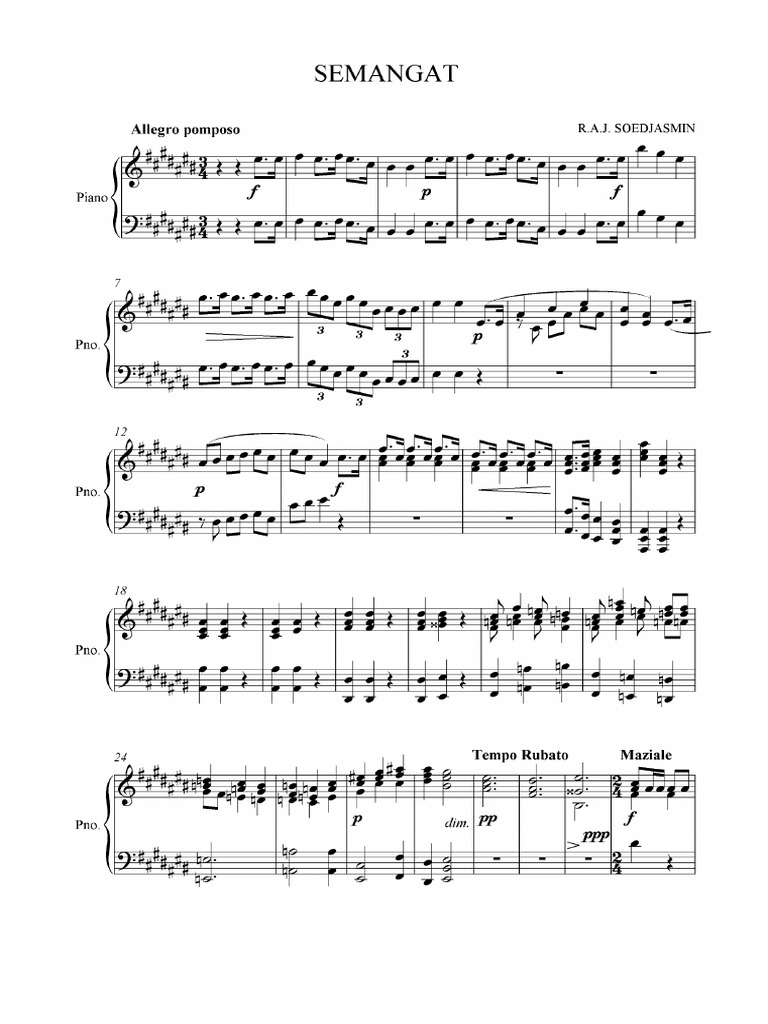 Seriosa Semangat Partitur Not Angka | PDF