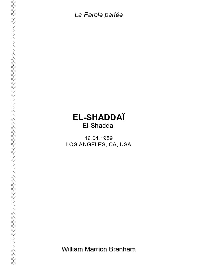 El Shaddai | PDF