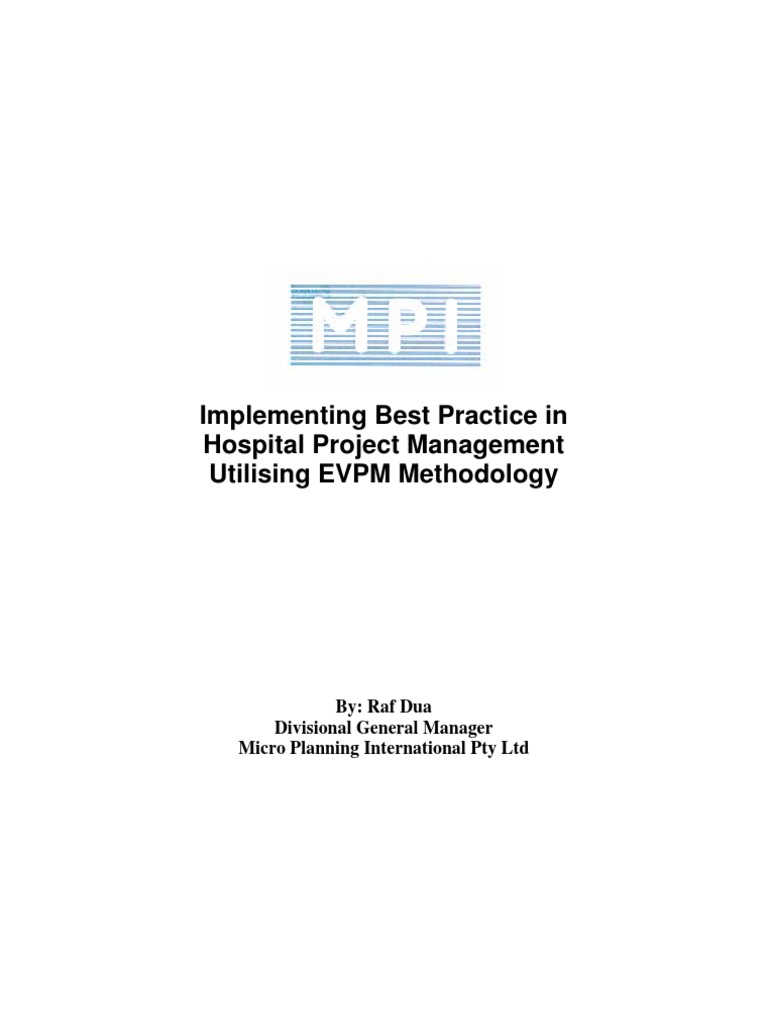 Best Practice Hospital PM With EVPM | PDF | Project Management | Risk ...