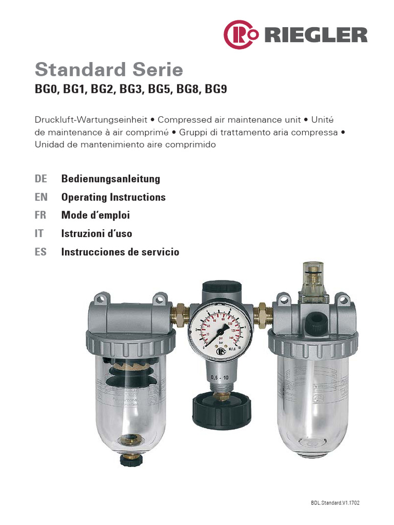 V1.1702 Operating Instructions Riegler Maintenace Unit | PDF