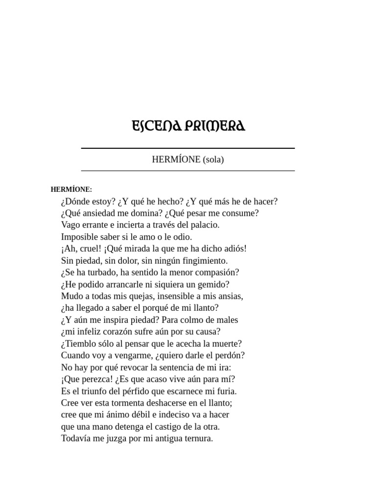 Andrómaca (Jean Racine) | PDF