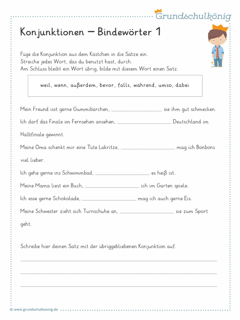 AB Bindewörter 1 | PDF