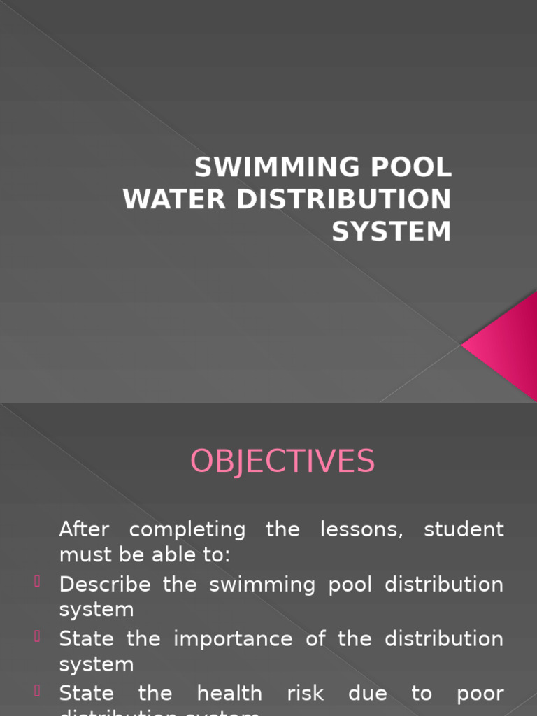 SWIMMING POOL WATER DISTRIBUTION SYSTEM | PDF