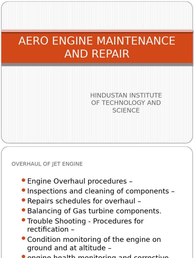 Aero Engine Maintenance and Repair Unit 5 | PDF