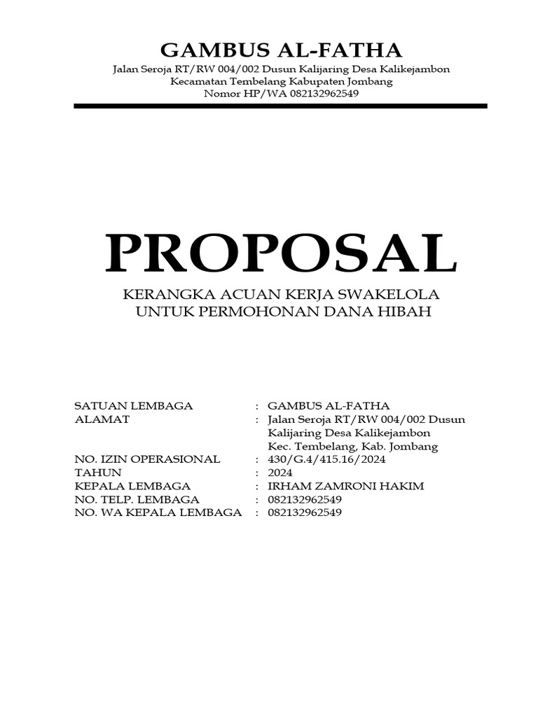 Cetak Proposal | PDF