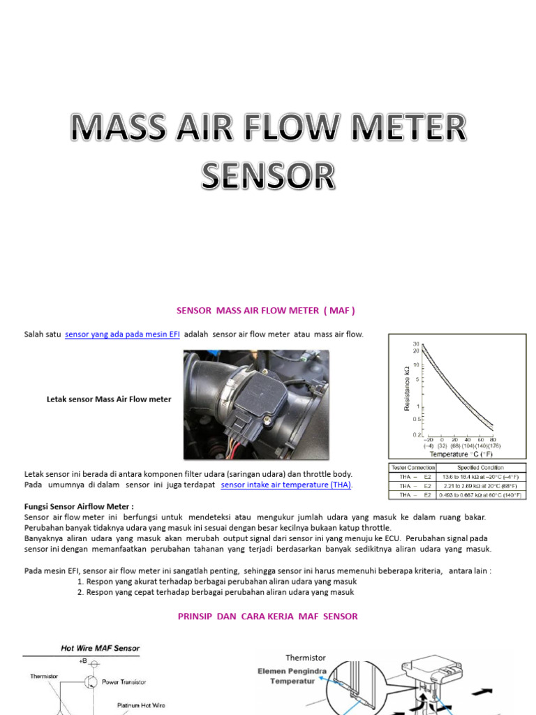 Materi 2 Training Mekanik (Sensor MAF) | PDF