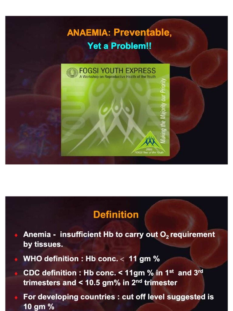 Anaemia Ppt | Anemia | Health Sciences