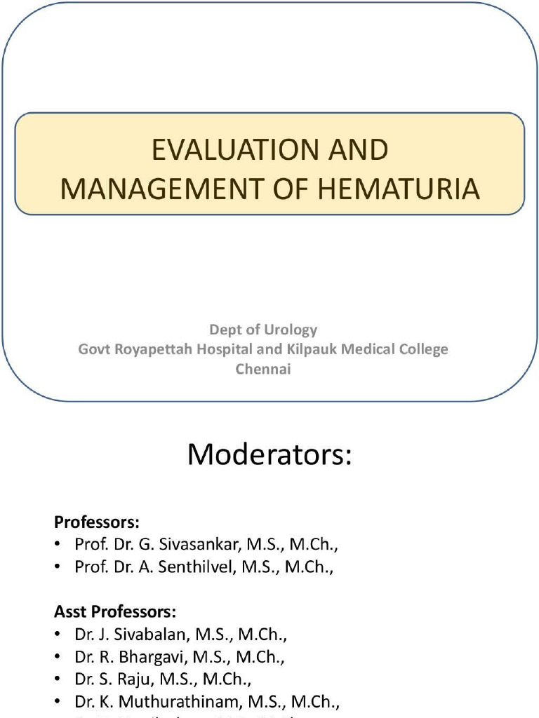 Hematuria Evaluation and Management 1 | PDF