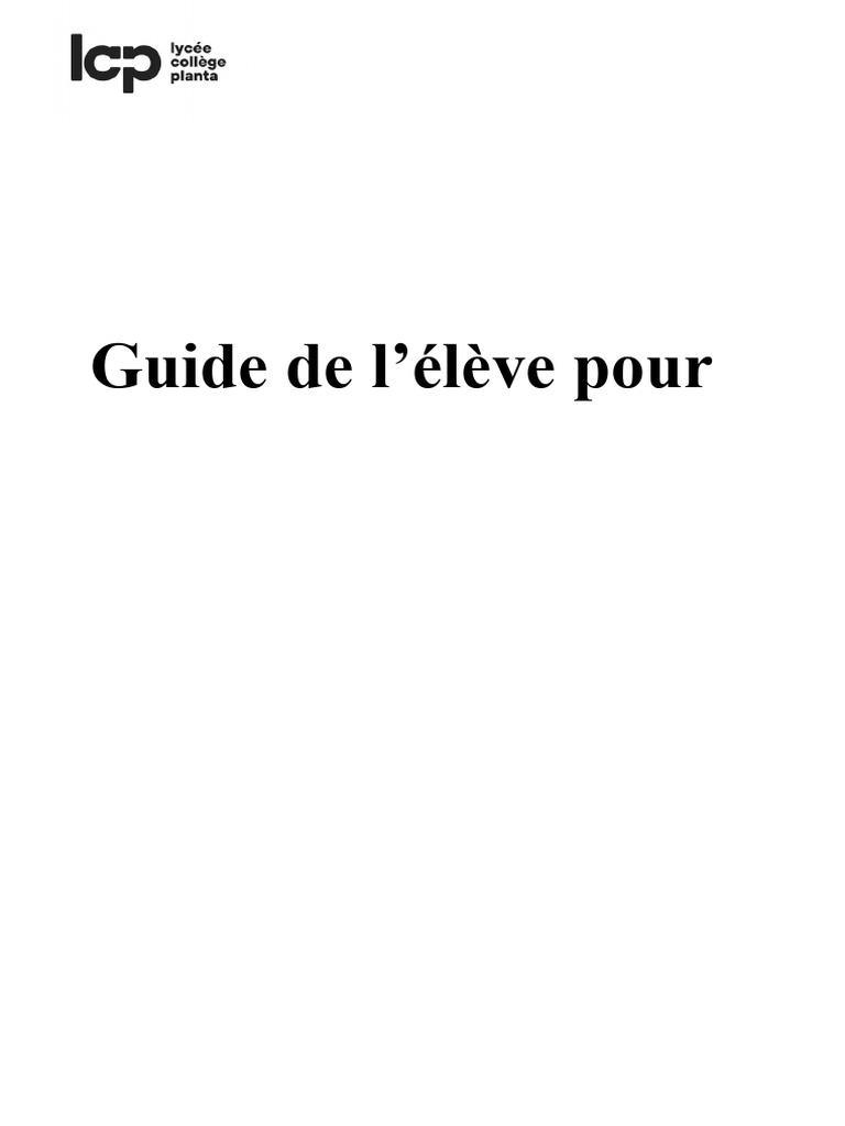 Guide de Leleve Pour Le Travail de Maturite | PDF