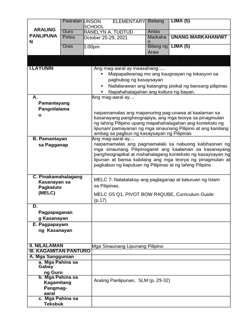 Ap5 Le Q1 Week7 | PDF