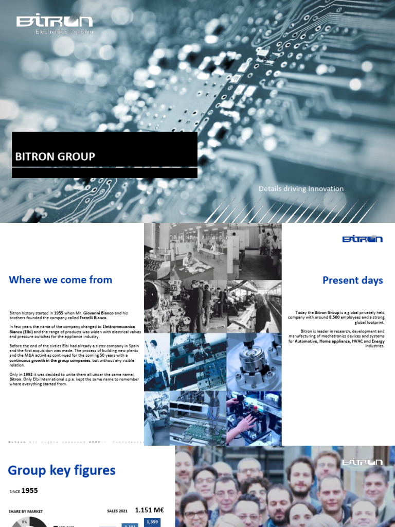 Company Profile Bitron Electronics 2023 Customer | PDF