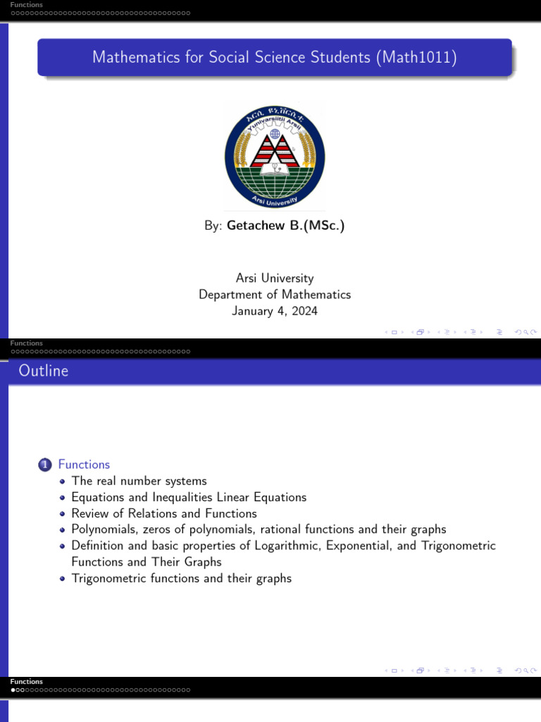 Mathematics For Social | PDF